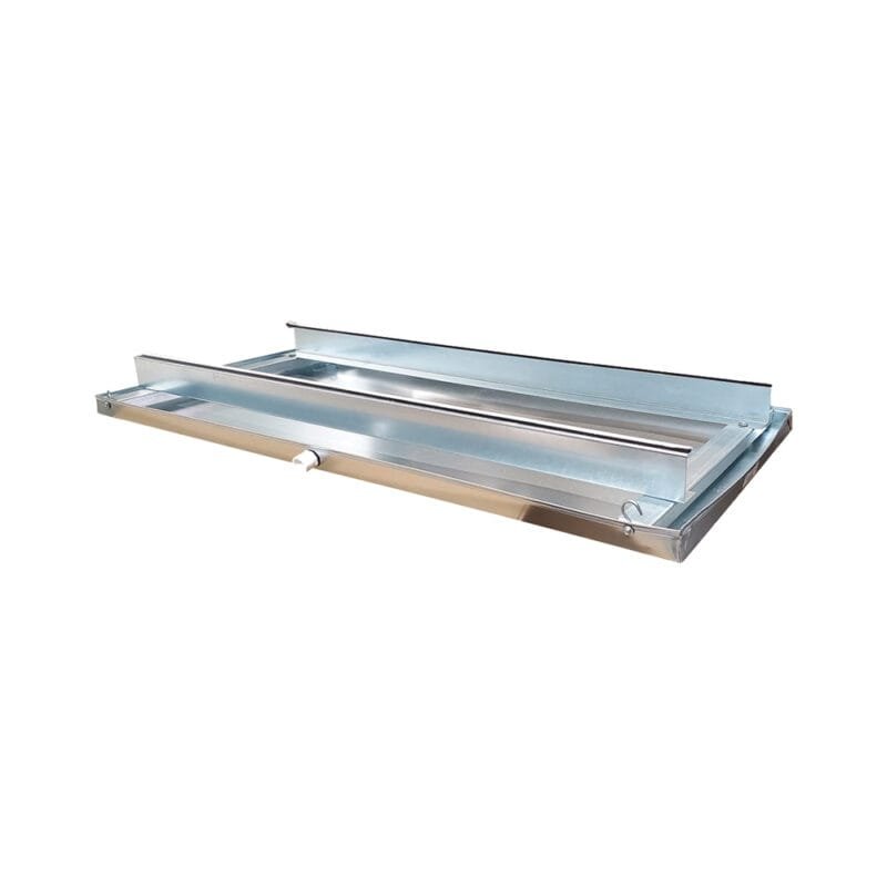 Auxiliary Drain Pan 26x54in, 22 Gauge with Rail - AC partsstore